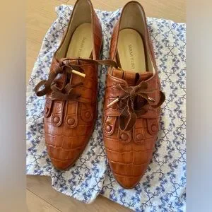 Sarah Flint | Shoes | Sarah Flint Michelle Derby In Cognac Croc Size 45 ...